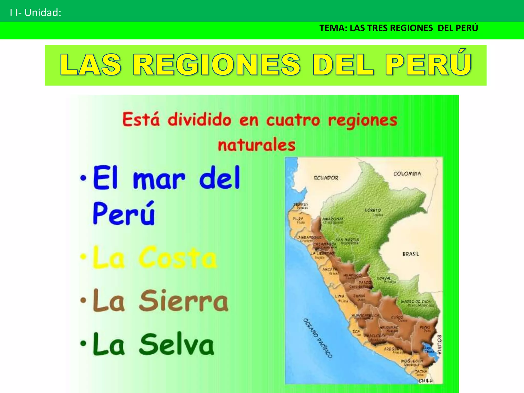 02 las regiones del peru | PPTX | Geography | Science