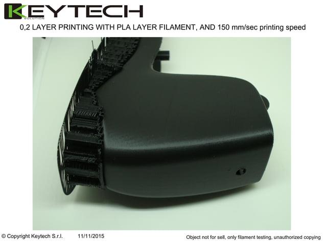 0.2 layer printing with pla layer filament and 150 mm sec printing ...