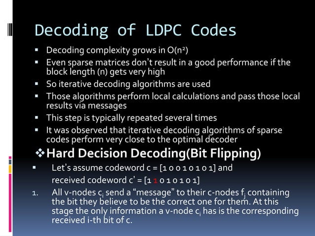 02 Ldpc Bit Flipping Decoding Dark Knight Ppt