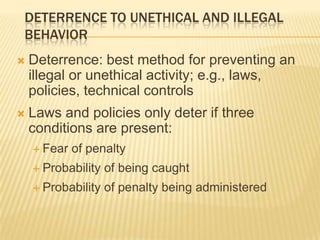 Legal, Ethical, and Professional Issues In Information Security | PPTX