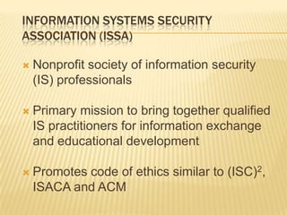 Legal, Ethical, and Professional Issues In Information Security | PPTX