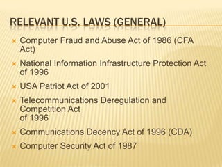 Legal, Ethical, and Professional Issues In Information Security | PPTX