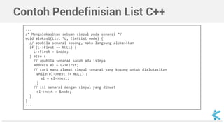 Algoritma dan Struktur Data - List | PDF