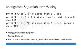 #2 LIST | PEMROGRAMAN PYTHON | PPTX