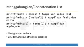 #2 LIST | PEMROGRAMAN PYTHON | PPTX