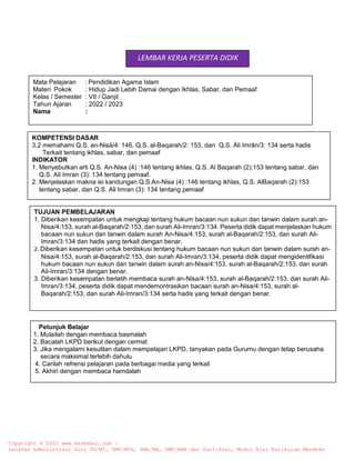 02 LKPD Hidup Jadi Lebih Damai dengan Ikhlas, Sabar, dan Pemaaf.pdf