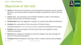 UNED American Literature I: 02 William Bradford | PPT