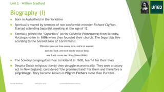 UNED American Literature I: 02 William Bradford | PPT