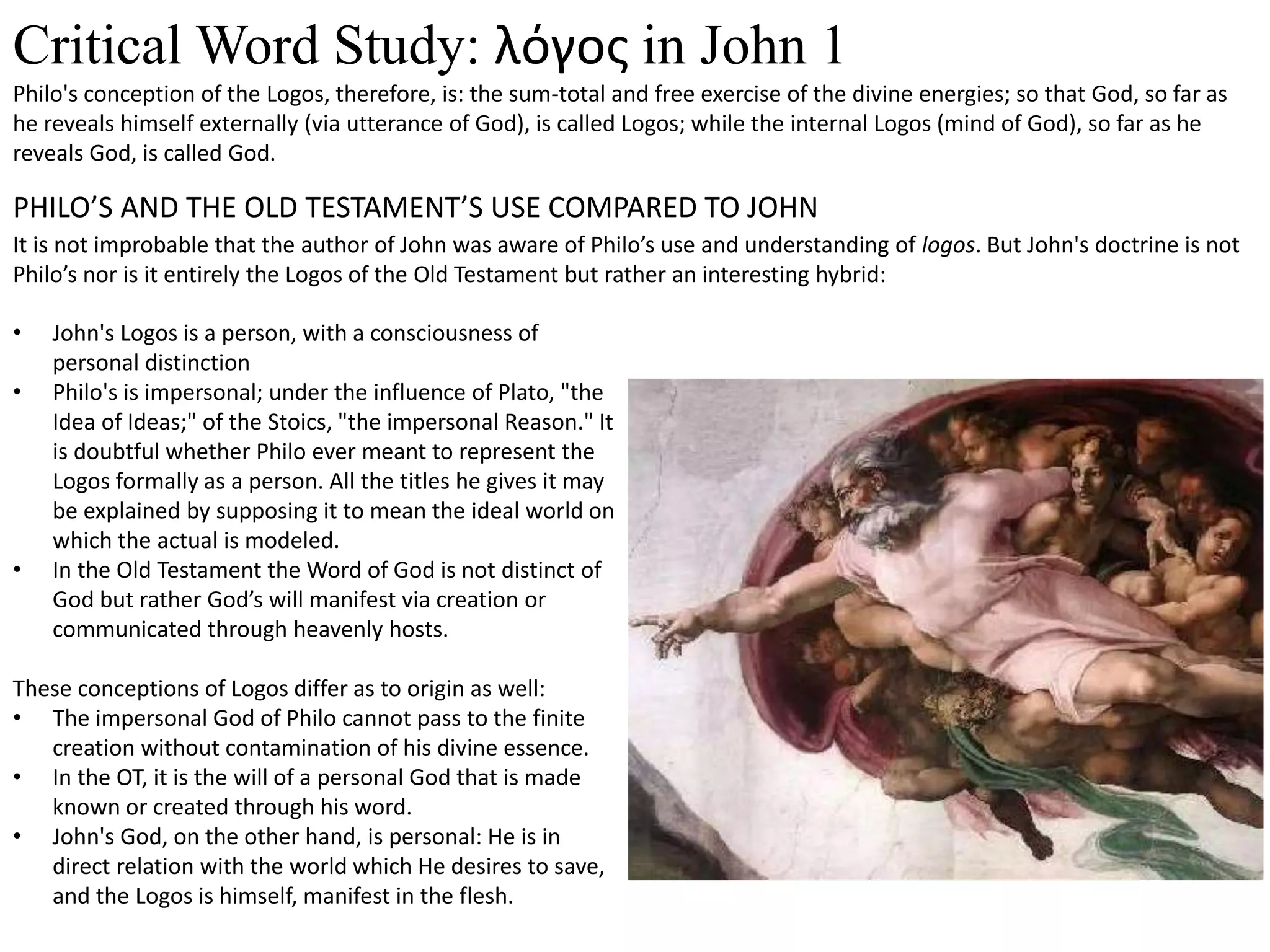 Logos in the Prologue of John: A Word Study | PPT