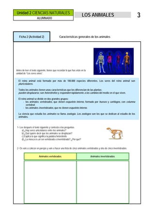 02 los animales_alumnado | PDF