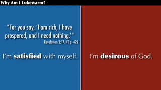 Why Am I Lukewarm? (Part 1) | PDF