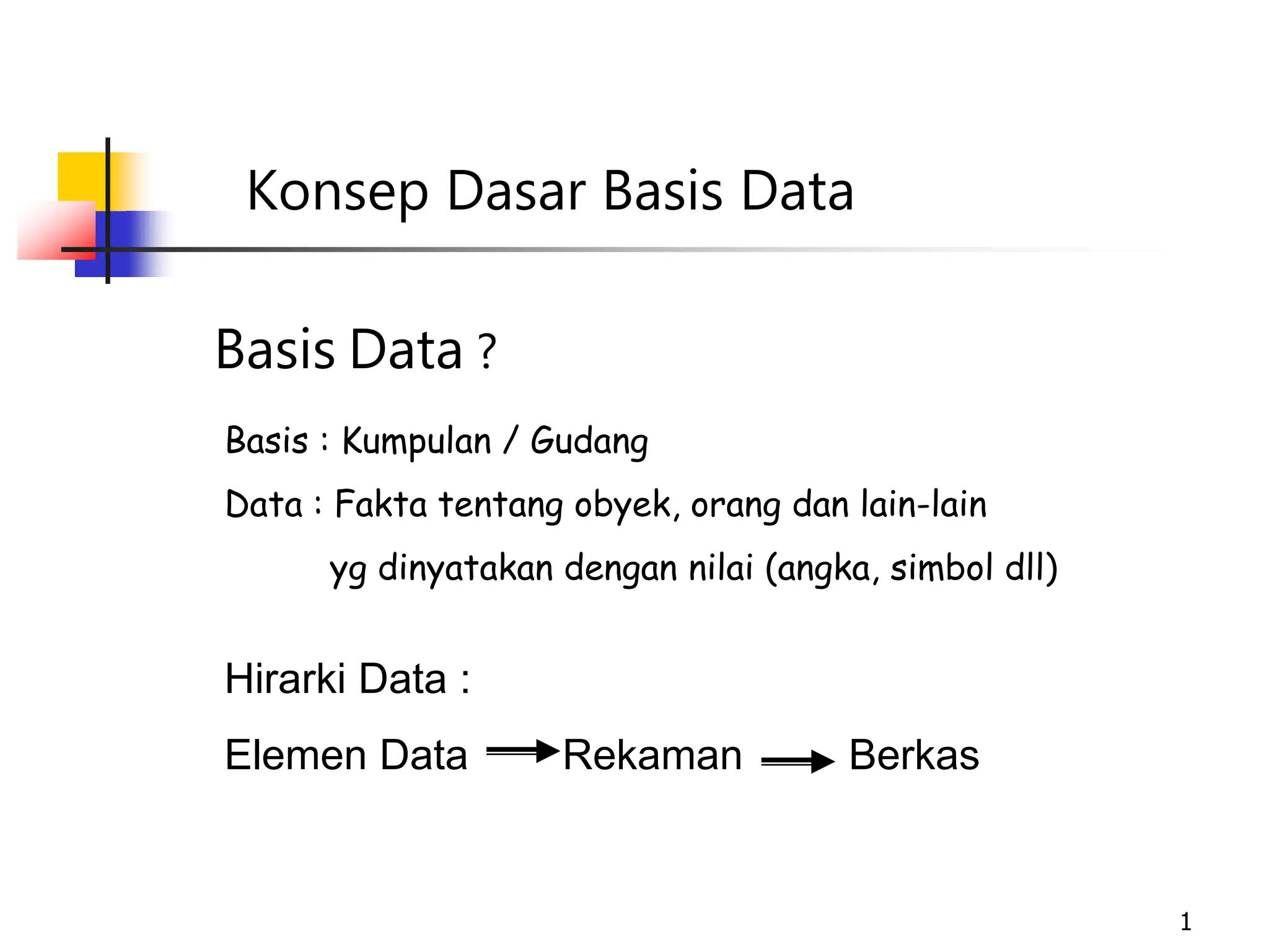 materi sistem basis data untuk pengenalan | PPT