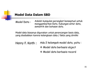 materi sistem basis data untuk pengenalan | PPT