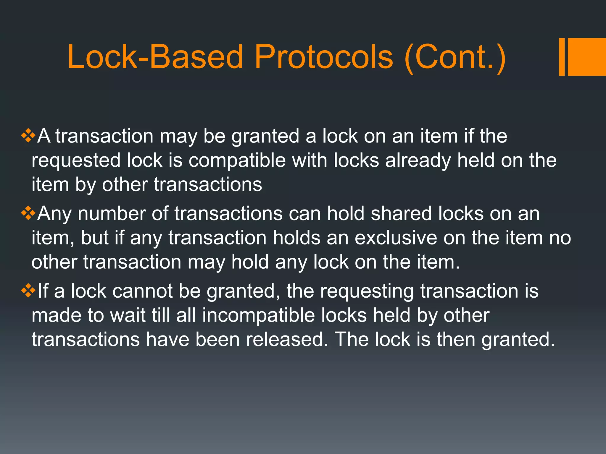 Concurrency Control in Distributed Database. | PPTX | Databases | Computer Software and Applications