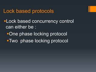 Concurrency Control in Distributed Database. | PPTX