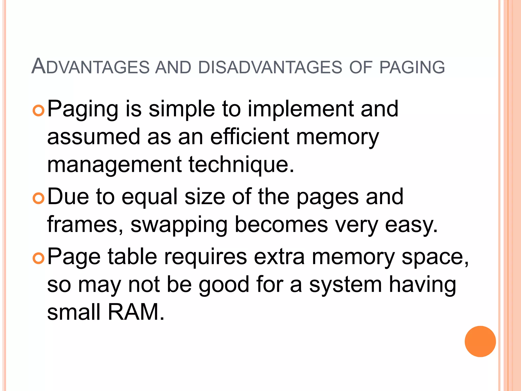 Paging,Segmentation & Segment with Paging | PPTX