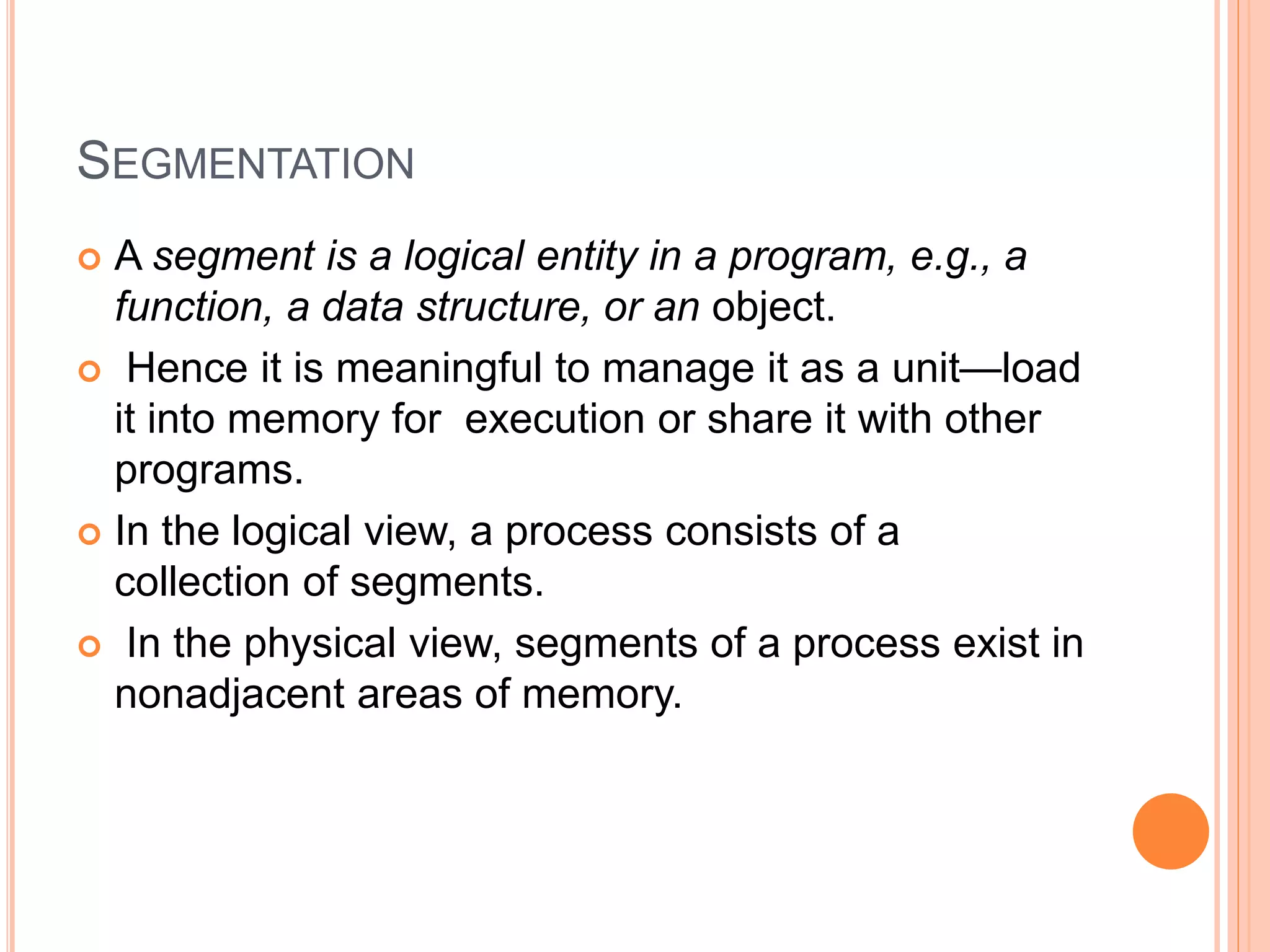 Paging,Segmentation & Segment with Paging | PPTX