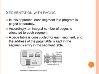 Paging,Segmentation & Segment with Paging | PPTX
