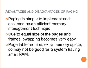 Paging,Segmentation & Segment with Paging | PPTX