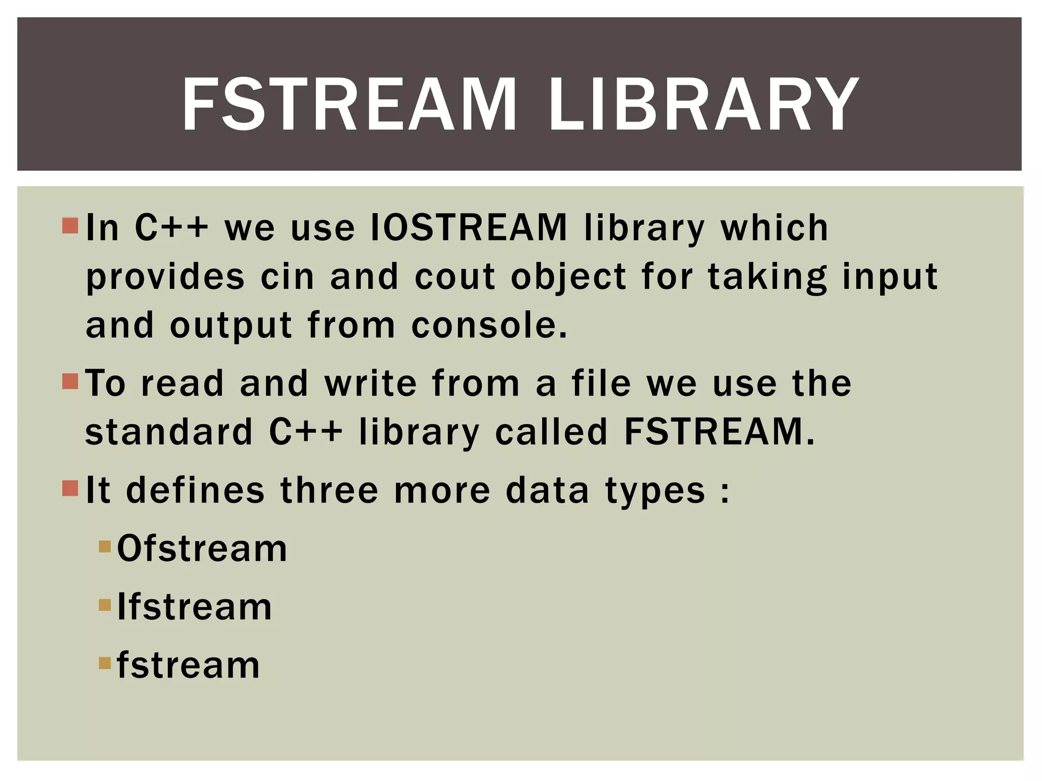 Fstreamassert Library And Ctype Library Ppt 1269