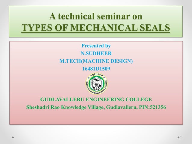 02Mechanical Seals Deatils.pdf | Physics | Science