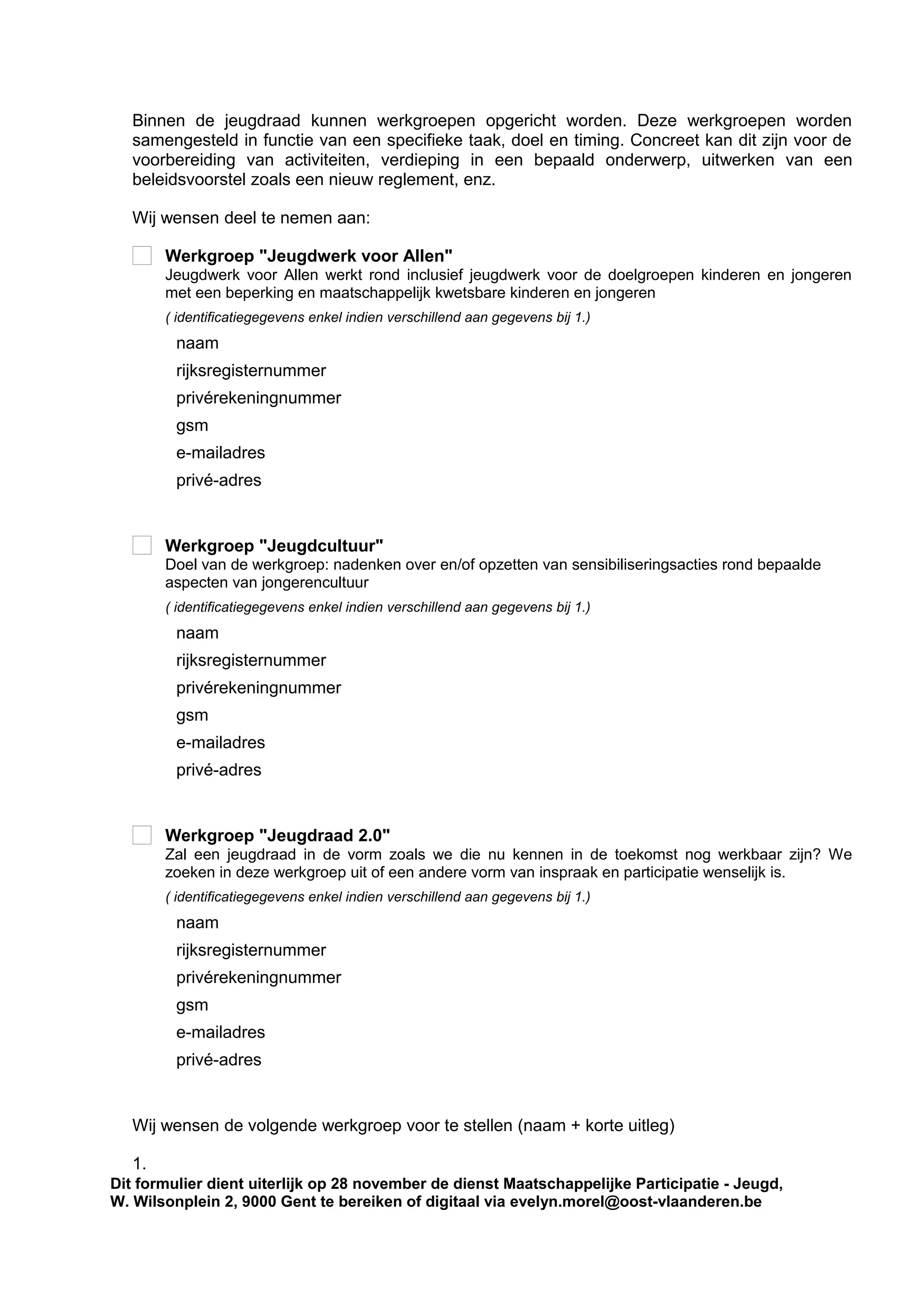 Formulier kandidaatstelling | DOC