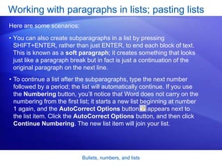 02 microsoft office word 2007 (bullets and numbering) | PPT