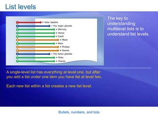 02 microsoft office word 2007 (bullets and numbering) | PPT