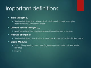 02_MM-242L Tensile Testing basics for materials | PPTX