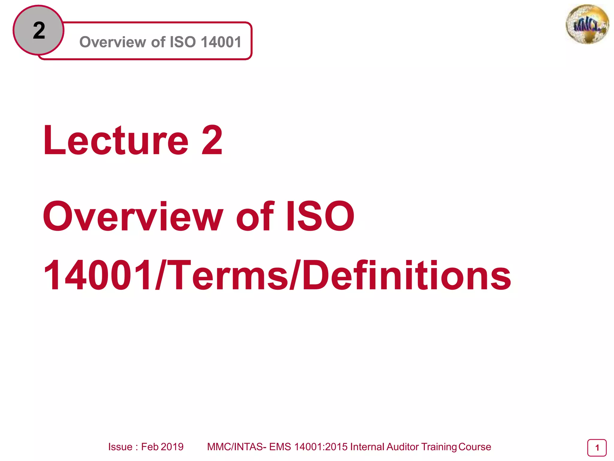 Overview of ISO 14001 Terms and Definitions | PPTX