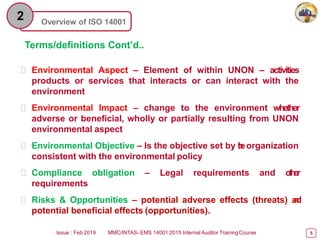 Overview of ISO 14001 Terms and Definitions | PPTX