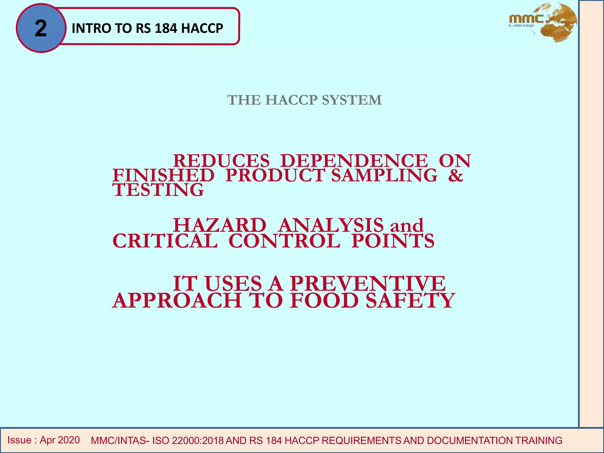 HACCP CLAUSES REQUIREMENTS AND DOCUMENTATION | PPT