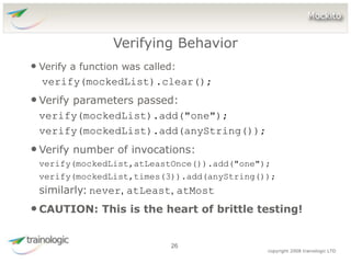 Mockito | PPTX | Programming Languages | Computing
