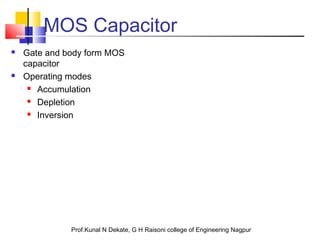 Fundamentals of CMOS VLSI Design and Mos Transistors | PPT