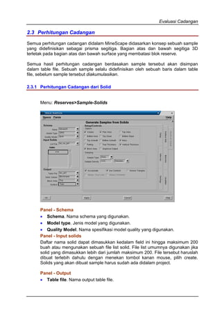 Evaluasi Cadangan-Minescape | PDF
