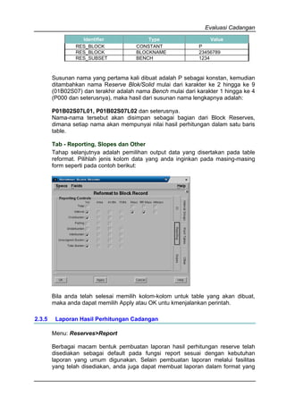 Evaluasi Cadangan-Minescape | PDF