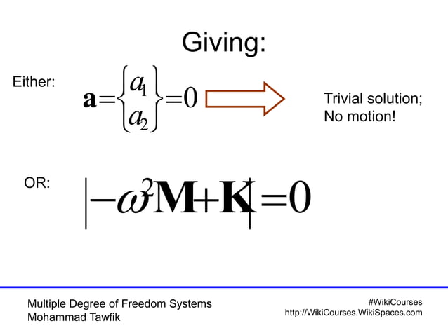 Multiple Degree of Freedom (MDOF) Systems | PDF | Physics | Science