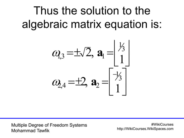 Multiple Degree of Freedom (MDOF) Systems | PDF | Physics | Science
