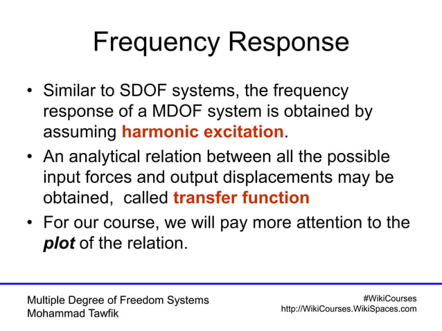 Multiple Degree of Freedom (MDOF) Systems | PDF | Physics | Science