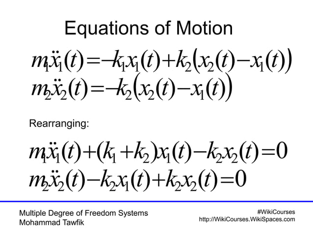 Multiple Degree of Freedom (MDOF) Systems | PDF | Physics | Science