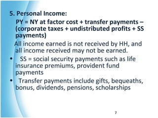 National income concepts | PPS