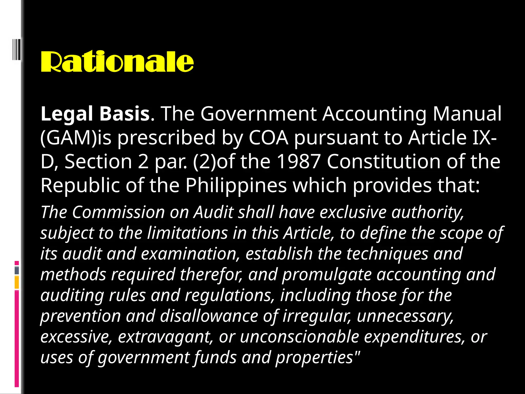 New Government Accounting System for National Government Agency | PPTX