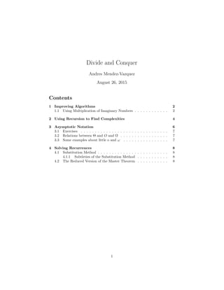 02 Notes Divide and Conquer | PDF