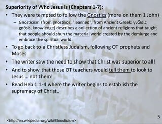Session 02 New Testament Overview - Hebrews: The Bridge Between the Old ...