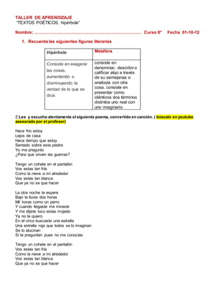 Ejemplos De Hipérboles Para Estudiantes