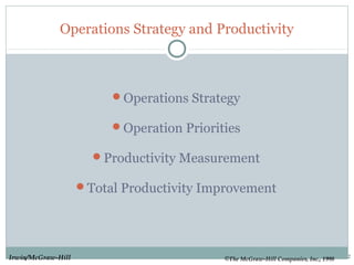 02 operation strategy & productivity | PPT