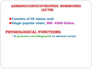 ANTERIOR PITUITARY HORMONES- PROLACTINE/TSH/ACTH/FSH/LH | PPT