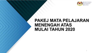 pakej mata pelajaran tingkatan 4 dan 5 tahun 2020 | PPTX