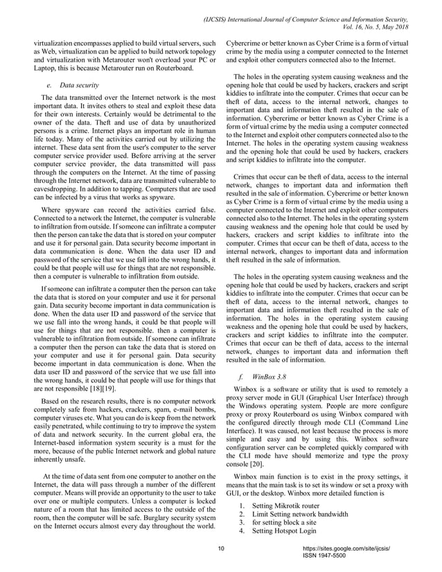 Simulation for Data Security Improvement in Exploited Metarouter | PDF