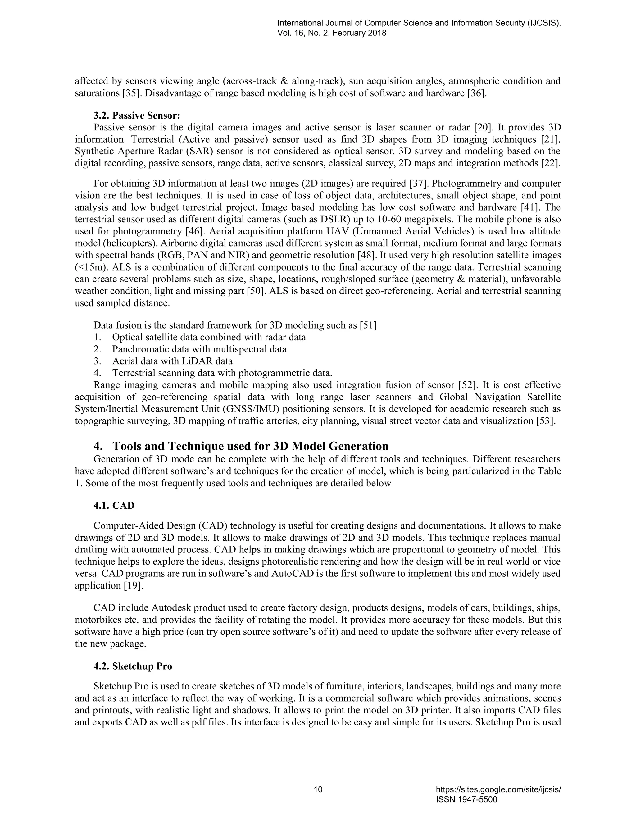 Inspection of 3D Modeling Techniques for Digitization | PDF | 3-D ...